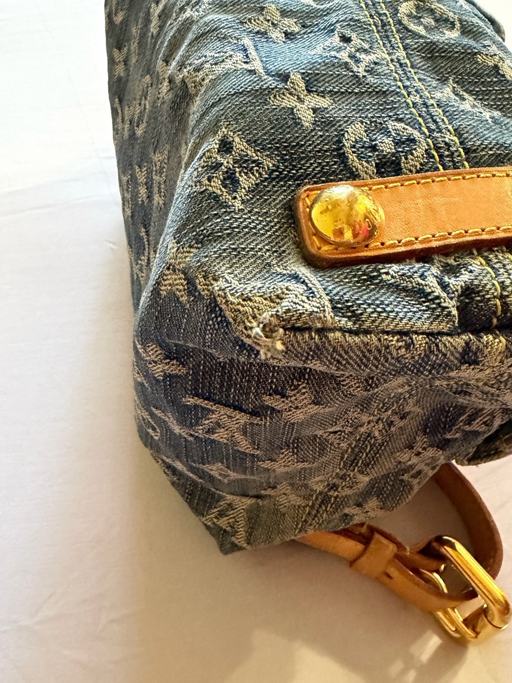 Louis Vuitton | Bags | Louis Vuitton Monogram Denim Baggy Pm Shoulder ...